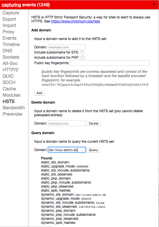 Browser - HSTS Cache löschen - der-linux-admin.de